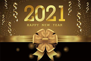 AOFOTO 7x5ft Happy New Year 2020 Backdrop for Photos Golden Ribbons ...