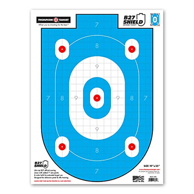 B27-Shield Defense Training - Paper Silhouette Shooting Targets 19x25 ...
