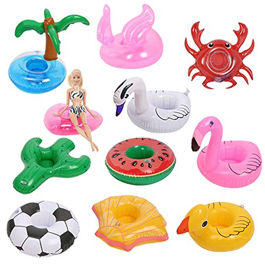 Inflatable Floating Drink Holders Set- 12 Pack Drink Floaties Drink ...