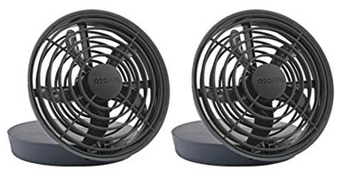 O2COOL 2 Pack 5 Inch USB and AC Adapter Powered Desk Fan- Adjustable ...