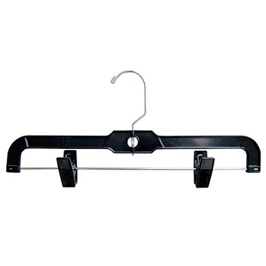 Hanger Central Black Heavy Duty Plastic Bottom Hangers Sliding Plastic ...
