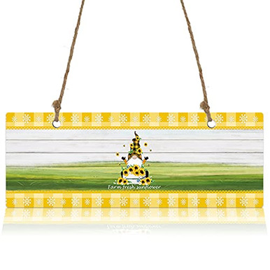 Wall Sign Wood Plaque Farmhouse Sunflower Cute Dwarf Bee Grassland ...