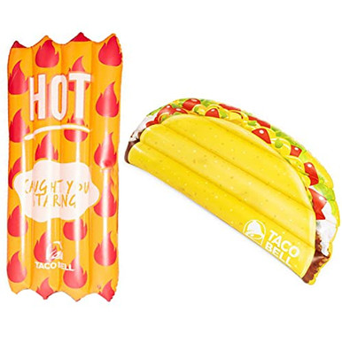 Taco Bell Pool Float Set Hot Sauce and Crispy Taco Pool Float Taco ...