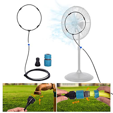 Fan Mister- Mister for Outdoor Fan Outside Patio- 19.36FT Pre-Assembled ...