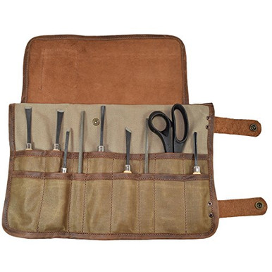 Waxed Canvas Snap Tool Roll/Barber Roll Handmade by Hide & Drink ...