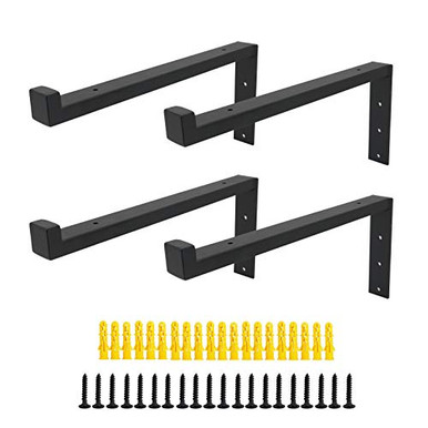 AddGrace Floating Shelf Brackets Heavy Duty Wall Mounted Industrial ...