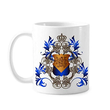 Medieval Knights of Europe Crown Emblem Shield Mug Pottery Ceramic ...