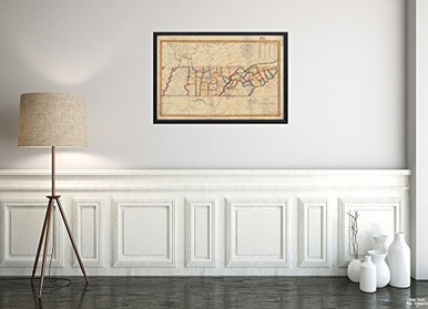1818 Map|Title: Map of Tennessee|Notes: Relief Shown pictorially ...