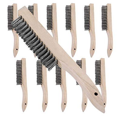 ZOENHOU 24 Pack 10 Inch Shoe Handle Wire Scratch Brushes- Wire Brush ...