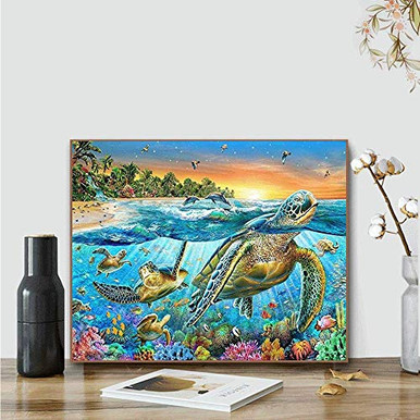Kimily Turtle DIY Paint by Numbers for Adults Kids Sea Turtles Paint by ...