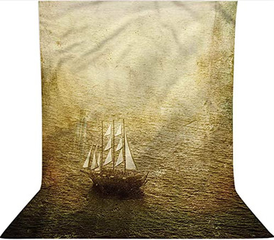 3x5ft Photo Studio Backdrop Background- Wooden Sailing Ship Design ...