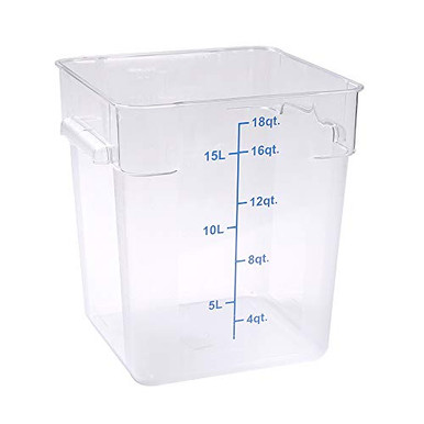 Met Lux 18 Quart Brine Bucket- 1 Square Marinating Container - With ...
