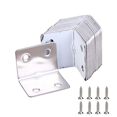 16 Pieces Angle Connector- Angle Brackets Stainless Steel L-Shape ...