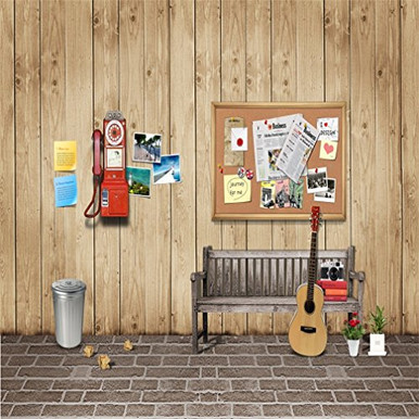 AOFOTO 6x6ft Guitar Bench Backdrops Photography Background Old ...