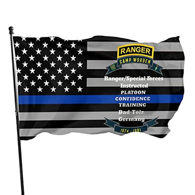 Camp Worden with Tabs and Years of Ranger American Flag 3x5 Ft Outdoor ...