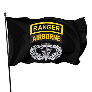Us Army Ranger Tab Airborne And Wings Us Flag Outdoor Flags Banner ...