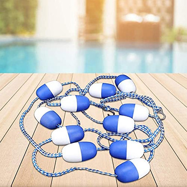 16.4ft Swimming Pool Safety Divider Rope Plastic and Floating Buoy Line ...
