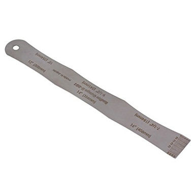 Steel Fretboard Fingerboard Radius Gauge Ruler for Bass Guitar Silver ...