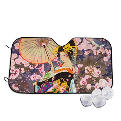 LCZ-WS Japanese Art Geisha Girl Windshield Sunshade for Car SUV Truck ...