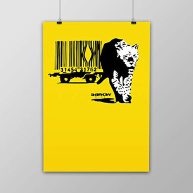 Barcode Leopard by Banksy- Street Art Graffiti Pop art Print- Banksy ...