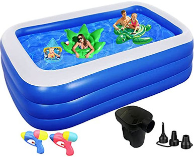 Elefama Inflatable Pool with Pump for Kids Adults-Inflatable Swimming ...