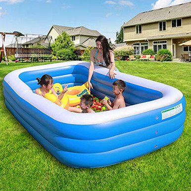 Family Inflatable Swimming Pool Above Ground-Inflatable Pools for Kids ...