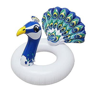 Inflatable Peacock Swimming Ring Pool Beach Circle Float Rubber Ring ...