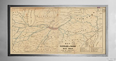 1850 1859 Map|Title: Map of Cleveland & Toledo Rail Road, with its ...