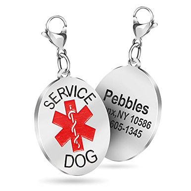 Personalized Service Dog Tag Custom Laser Engraved ID Tag Stainless ...
