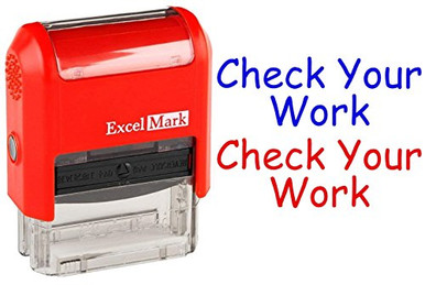 ExcelMark Self-Inking Rubber Teacher Grading Stamp - Check Your Work ...