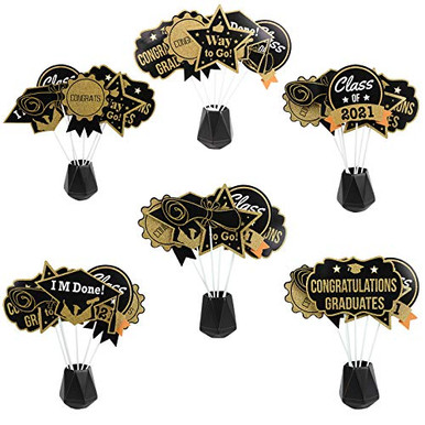 Wusteg 24 Pieces Graduation Table Toppers 2021 Graduation Party ...