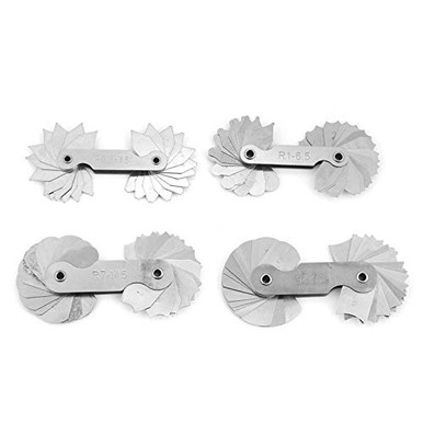 4pcs Radius Gauge Stainless Steel Radius Fillet Gauge Concave Convex ...