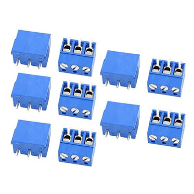 uxcell 10pcs Straight 5mm Pitch PCB Board Screw Terminal Block ...