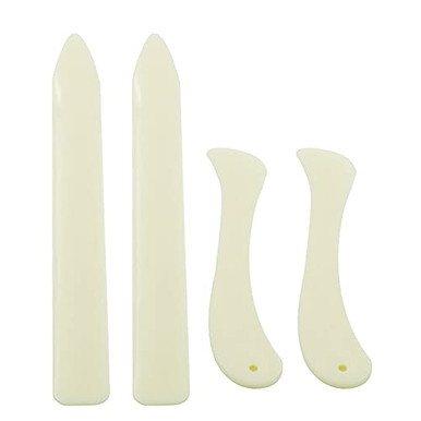UUYYEO 4 Pcs Bone Folder Bone Paper Creaser Scoring Board Bookbinding ...