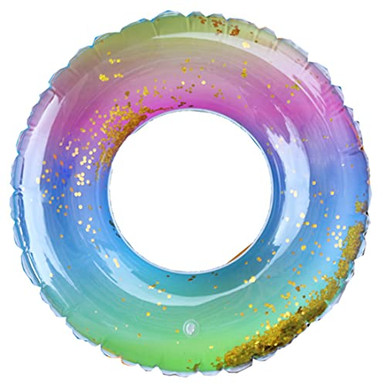 Inflatable Pool Float Swim Ring-Inflatable Pool Float-Glitter Swimming ...