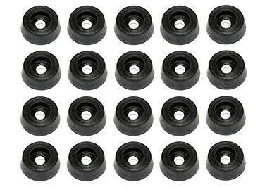 20 Small Soft Round Rubber Feet - .250 H X .671 D - Made in USA - Food ...