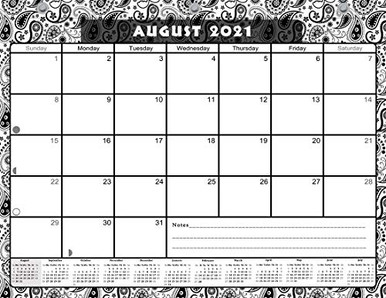 2021 - 2022 Academic Year 12 Months Student Calendar / Planner for 3 ...