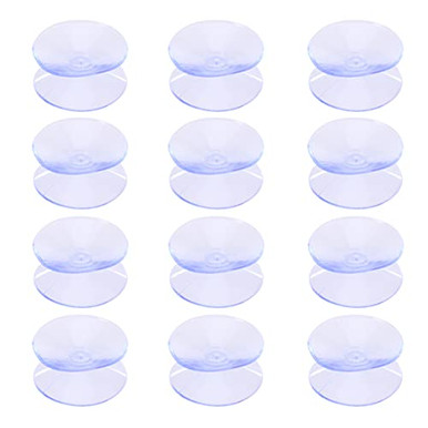 ifundom Double Sided Suction Cup- 12 Pack 30mm PVC Suction Cups for ...