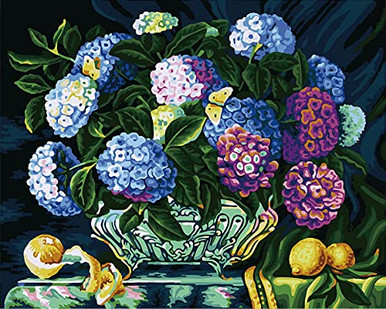 YOYA DIY Paint by Numbers for Adults Beginner-Hydrangea Watercolor ...
