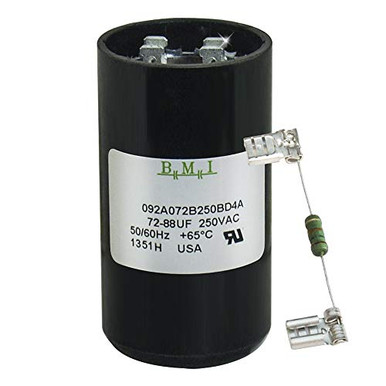 72-88 uF x 220 250 VAC - BMI/USA Start Capacitor 092A072B250BD4A with ...