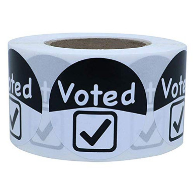 Aleplay I Voted Check Mark Stickers 1.5" with Election Day Labels - 500 ...
