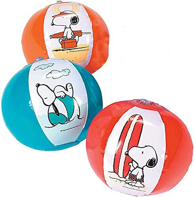 Peanuts Worldwide Snoopy at The Beach Mini Inflatable Beach Balls- Set ...