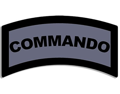 MAGNET Gray/Black COMMANDO Tab Shaped Magnetic Sticker -army gi ...