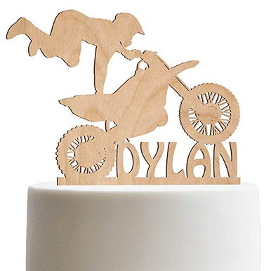 Motocross Customized Birthday Cake Topper Dirt Bike Personalized ...