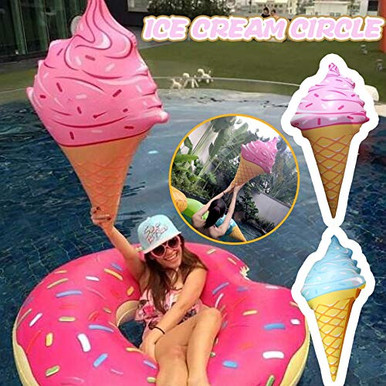 Inflatable Ice Cream Cones 36 inch Inflatable Pool Toy Floats- Ice ...
