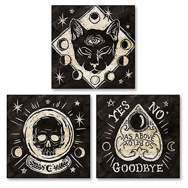 Gango Home Decor Eclectic Mystical Halloween Wood I- II- and III by ...