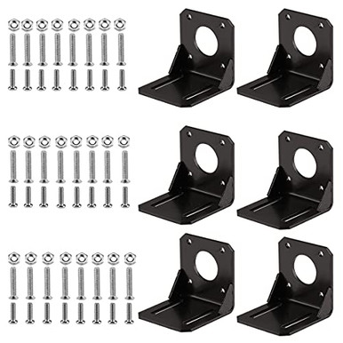 Stepper Motor Mounting Bracket- 6pcs Steel Motor Mounting Nema17 ...