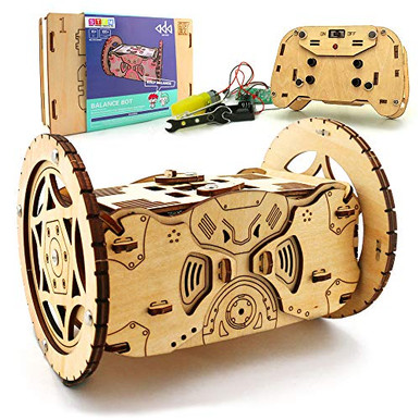 3D Wooden Puzzle Remote Control Car Robot Kit DIY Kids Robotics ...