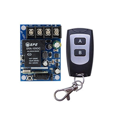 Lejin DC 12V-48V 24V 40A 1 channel RF radio remote control switch ...