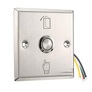 uxcell Door Release Button Push to Exit Resettable NO/NC/COM Switch Panel with LED Indicator for ...